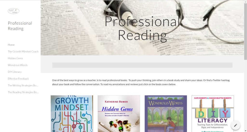 Creating a Professional Reading Blog with Google Sites - The Teaching ...