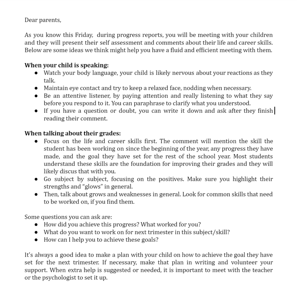 Life Skill Comments: Student Written Progress Reports - The Teaching ...